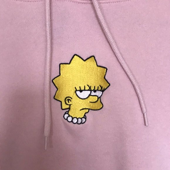 H&M | Sweaters | The Simpsons Hm Lisa Pink Hoodie Pullover Sweatshirt ...